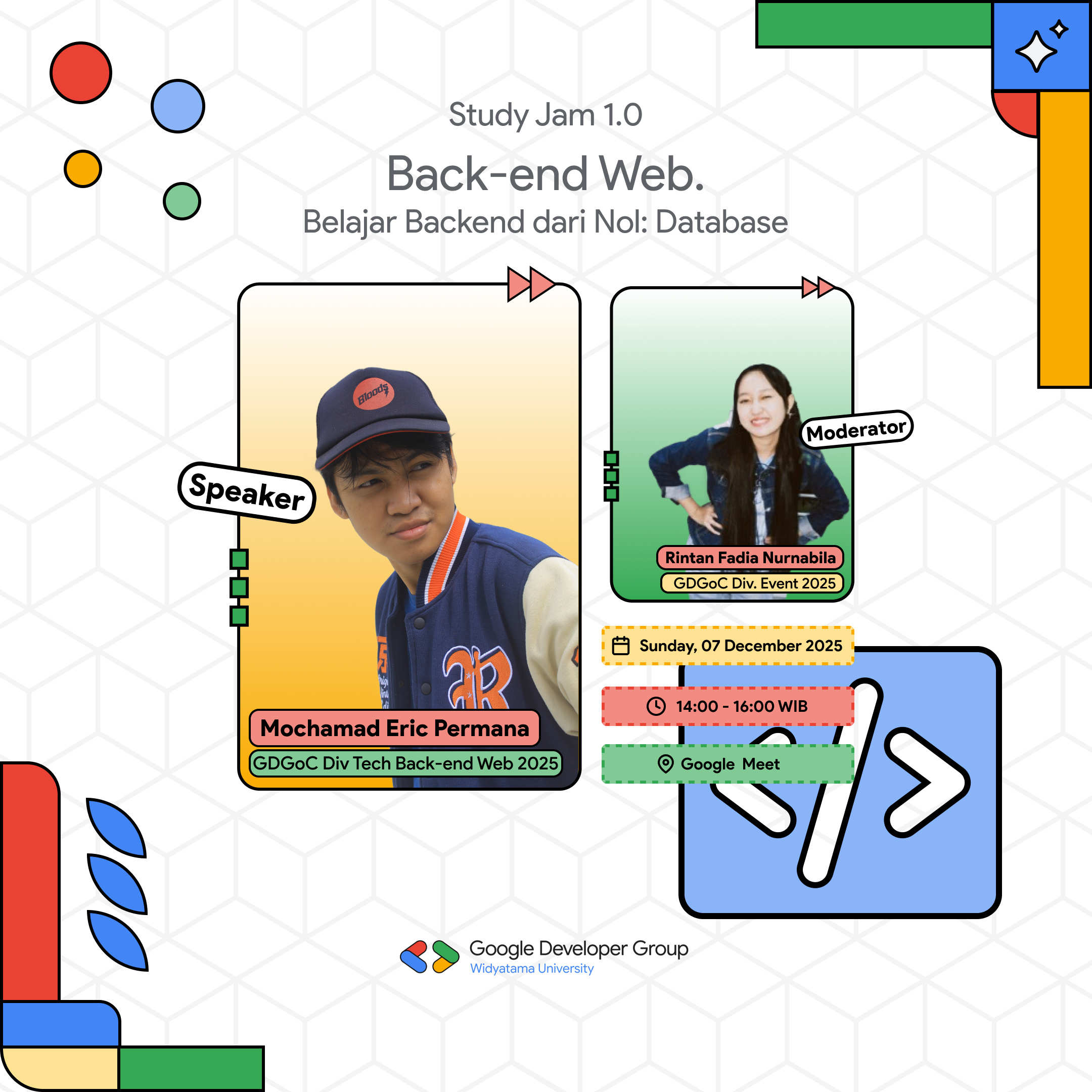 See Learning Backend from Zero: Databases at Google Developer Groups GDG on Campus Widyatama ...